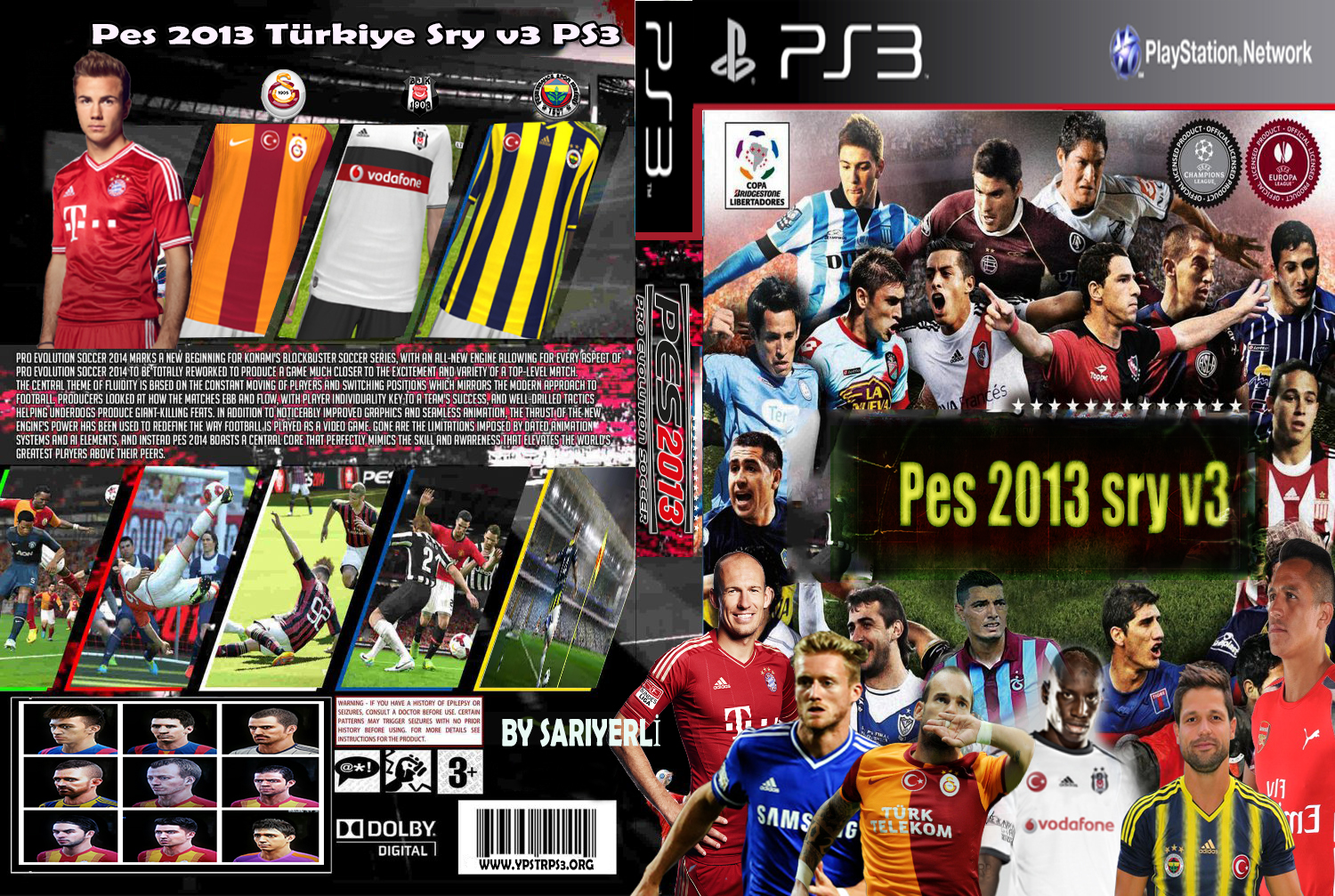 PES 2013 TÜRKİYE ‘SRY V3.2 FULL SÜRÜM’ ÇIKTI ‘TEK LİNK İNDİR’ - PS3 ...